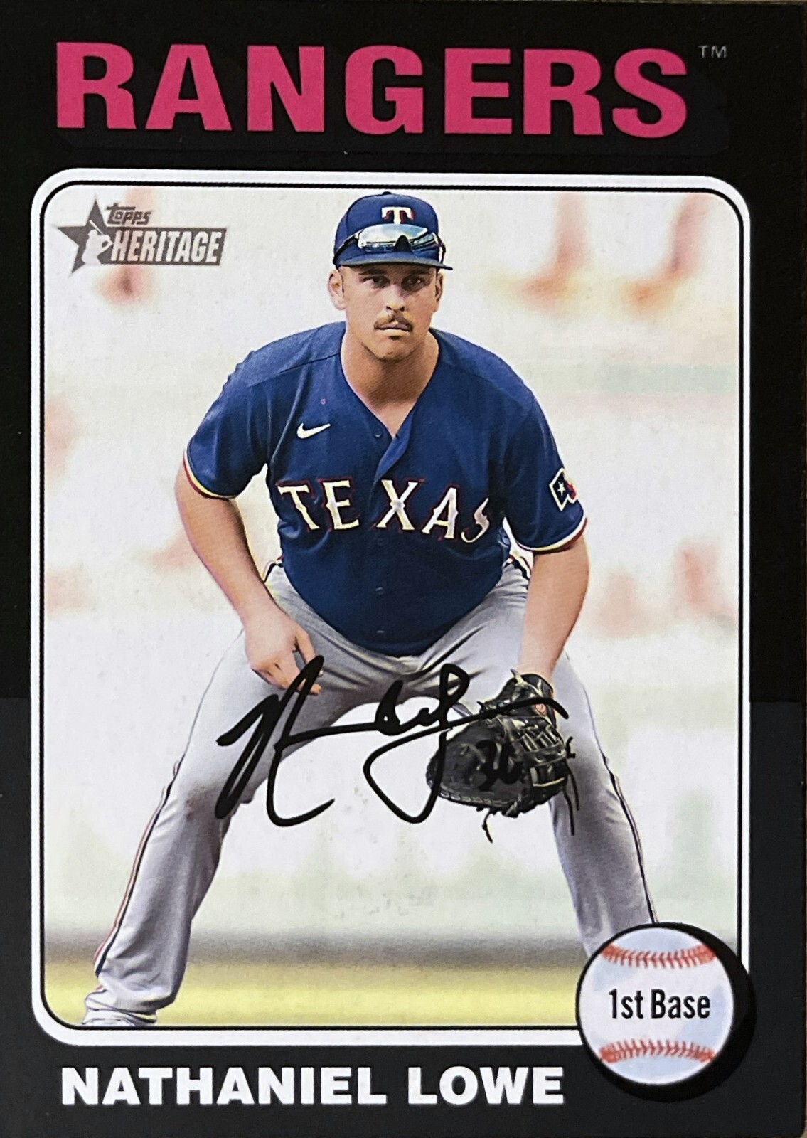 2024 Topps Heritage Black Border #88 Nathaniel Lowe Texas Rangers | eBay