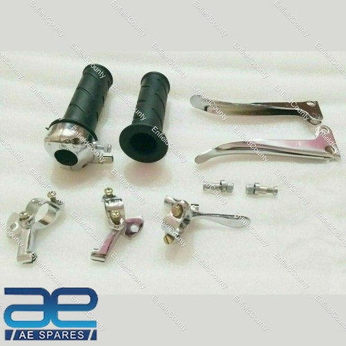 FOR ROYAL ENFIELD BSA TRIUMPH EARLY MODEL 7/8 HANDLEBAR GRIP LEVER HORN ...