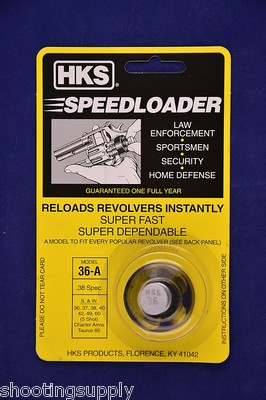 HKS 36/36-A Speed Loader 38/357 Mag Fits S&W Taurus Ruger New in ...