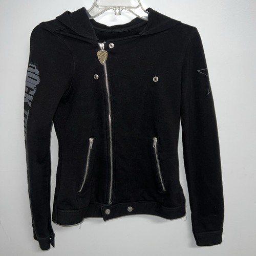 Disney Rockin Rollercoaster Aerosmith Rock This Way Black Moto Knit ...