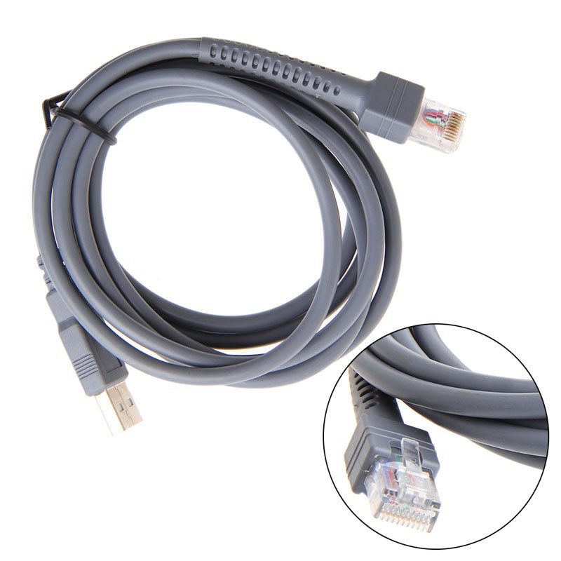 2 Meter Symbol Barcode Scanner USB Cable LS1203 LS2208 LS4008I LS4208 ...