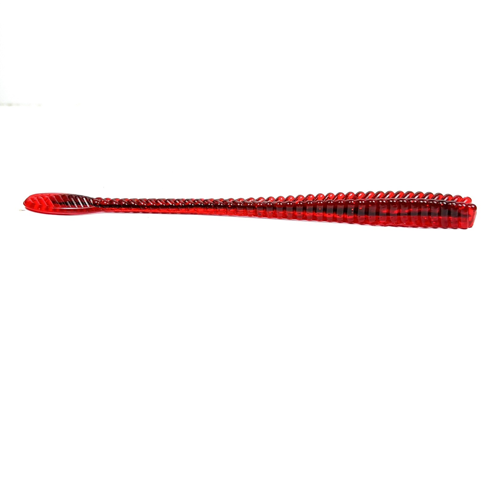 10 Hand Poured 6” Braid Plastic Worm. “Red Shad” | eBay