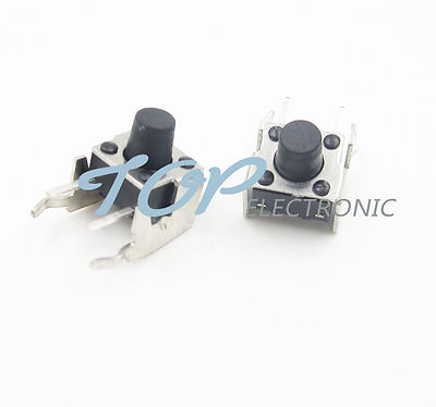50Pcs 6x6x7mm Right Angle 2 Pin Momentary Tactile Tact Push Button ...