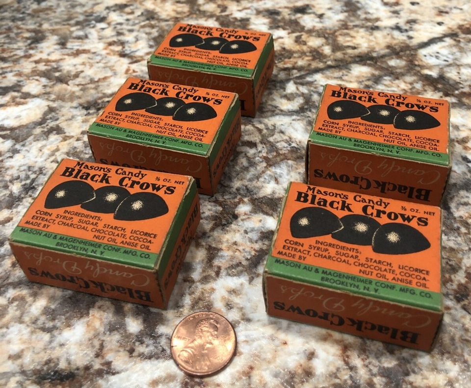 5 Mason’s Candy Black Crows Licorice Dots Vintage Empty Boxes | eBay