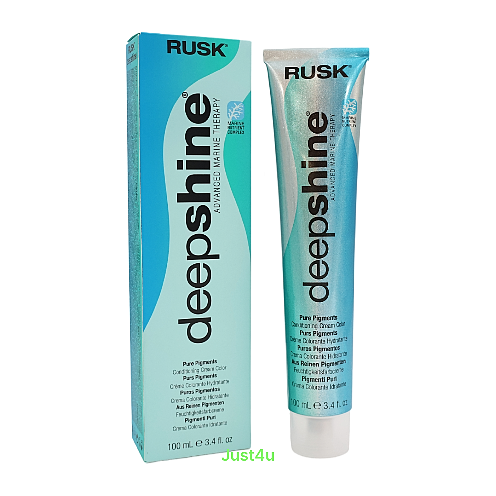 RUSK DEEP SHINE Advanced Marine Therapy Professional Hair Color,3.4 oz ...