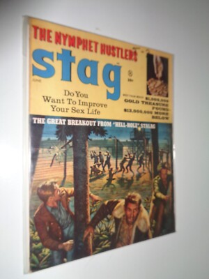 Stag June 1965 Mens Adventure Magazine Gold Treasure Breakout From ...