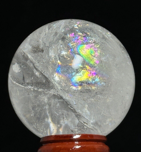 CLEAR QUARTZ SPHERE 🌈 Rainbows Crystal Mineral Chakra Witch Orb ...