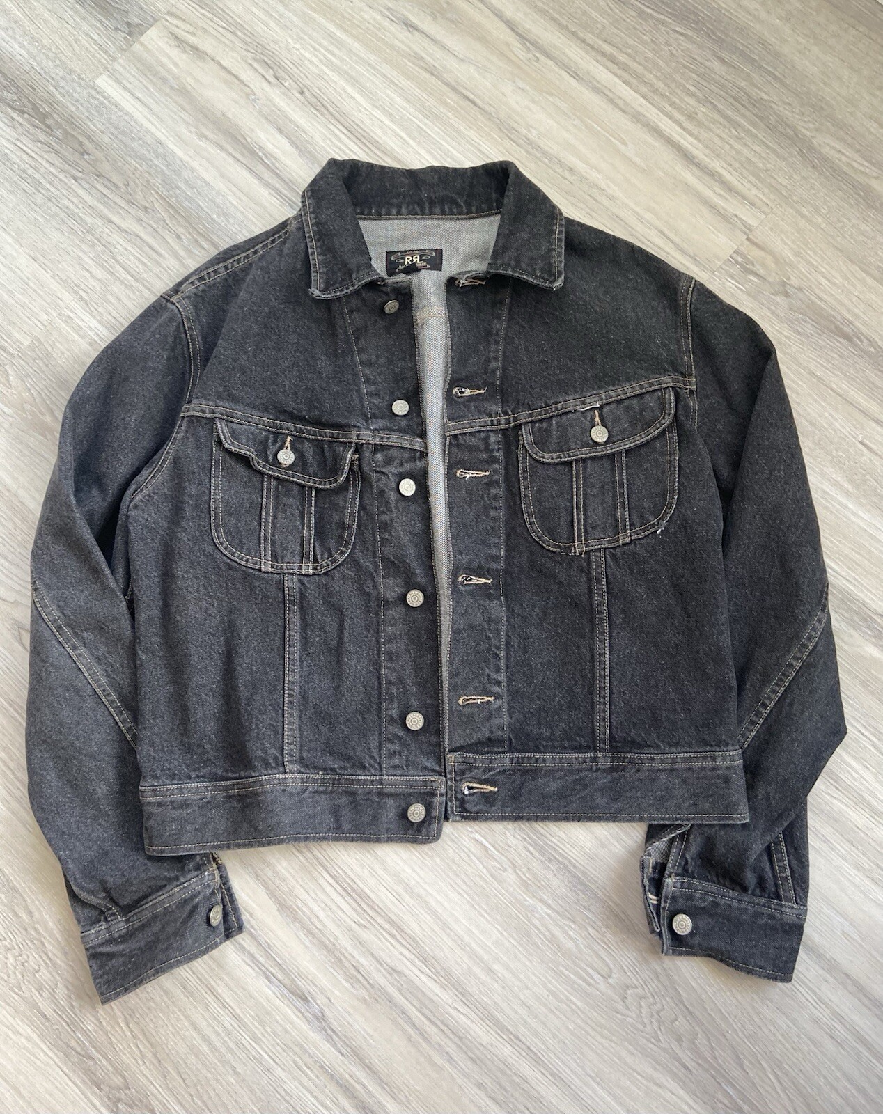 Vintage RRL Ralph Lauren Denim Buckle back Trucker Ja… - Gem