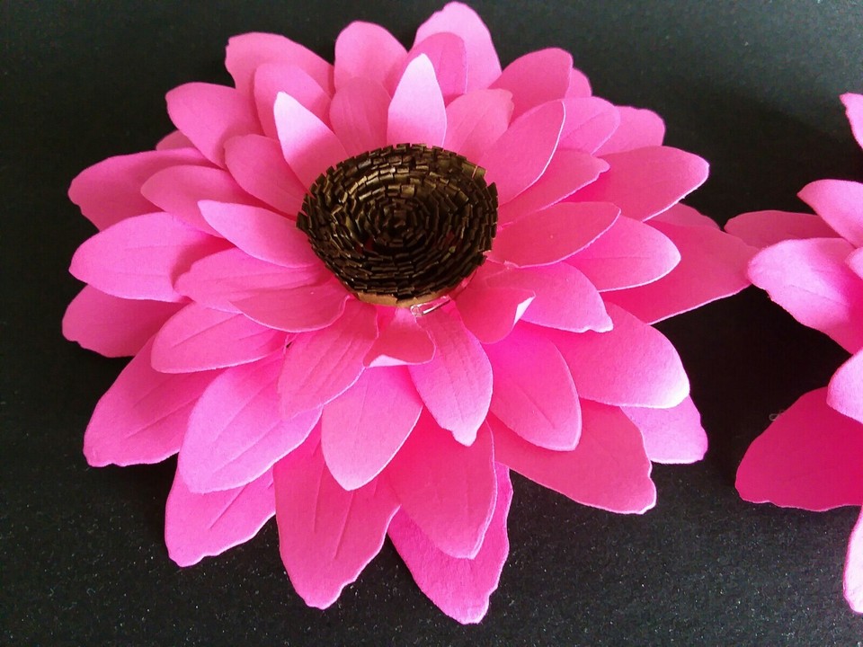 Paper Flower Wedding Party Nursery Wall Decor Shower Hot Pink Sunflower ...