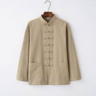 Men's Chinese Tang Coat Kung Fu Tai Chi Jacket Cotton Blends ...