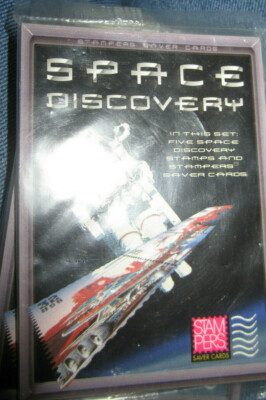 Space Discovery USPS Stampers Saver Cards 1998 Package Space Shuttle ...