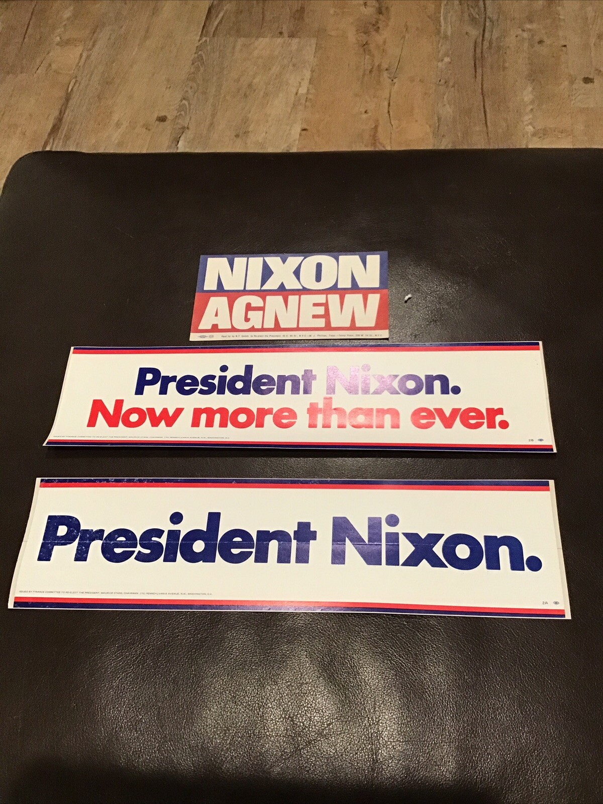 Lot of 3 Original 1972 President Richard Nixon Bumper Sticker / More ...