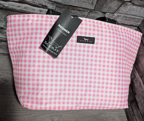 Scout Pink Nooner Lunch Box Insulated Lunch Bag w/ Outside Zip Pocket ...