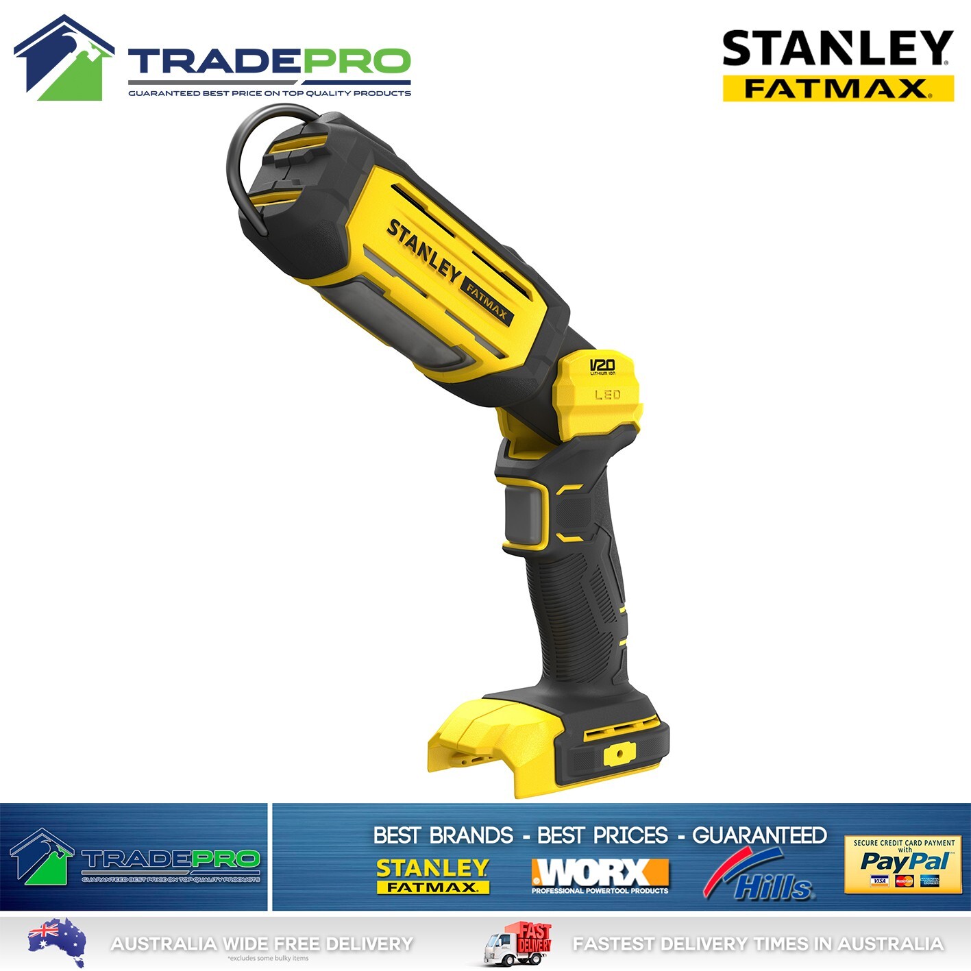 Stanley Fatmax 18V 6pc Combo Kit Cordless Blower Inflator LED Light Set ...