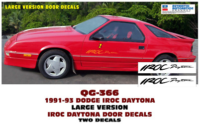 SP QG-366 1991-93 DODGE IROC DAYTONA - DOOR DECALS - LARGE VERSION ...