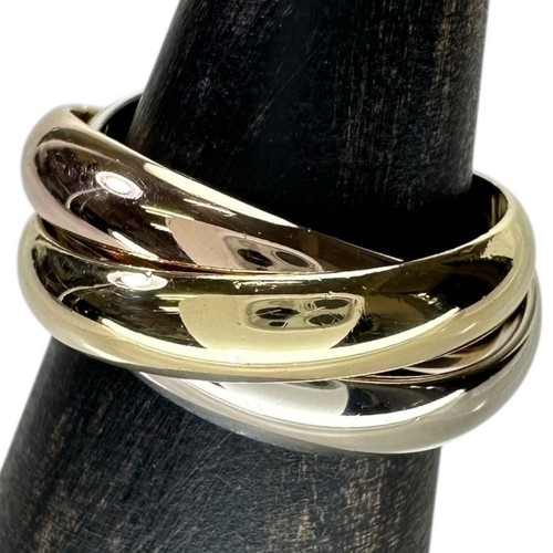 CARTIER Trinity Ring K18 Gold YG WG PG 11.2g No Serial Mark #5.5US | eBay