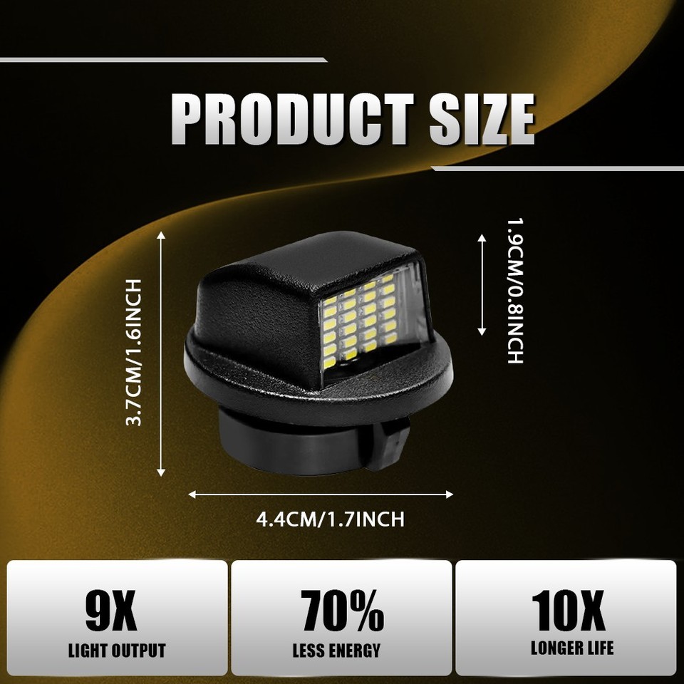 2X LED License Plate Light Bulbs Assembly Lamps For Ford F150 1990-2014 ...