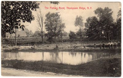 Thompson Ridge NY - FISHING POND - Postcard | eBay