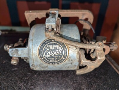 Edison Home Dictaphone Phonograph Electric Motor Antique Type E w ...