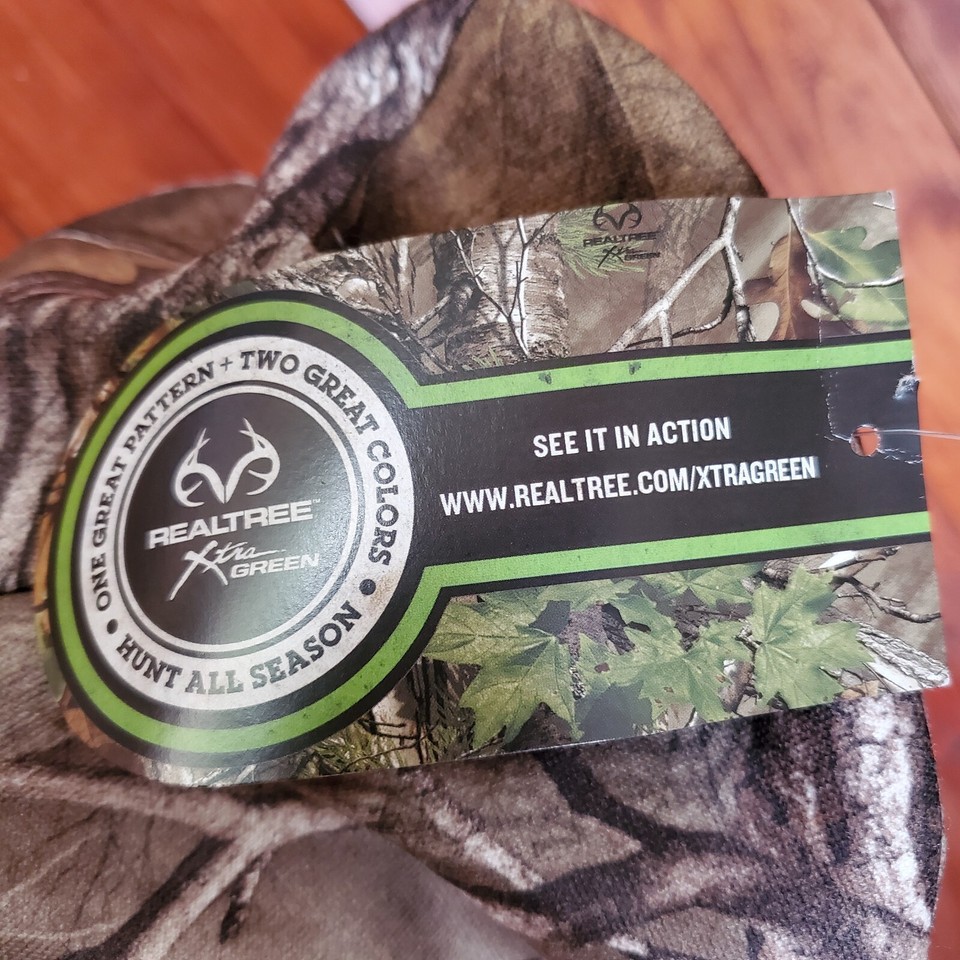 Realtree Camouflage Beanie Hat Adult Polyester Xtra Green Orange RR ...