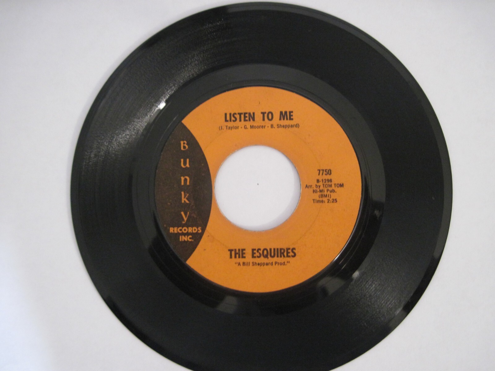 45 rpm Bunky Records / The Esquires/ Get on up/ Listen to me | eBay