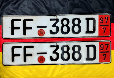 Germany German Export License Plates - Frankfurt (Oder), Stadt | eBay