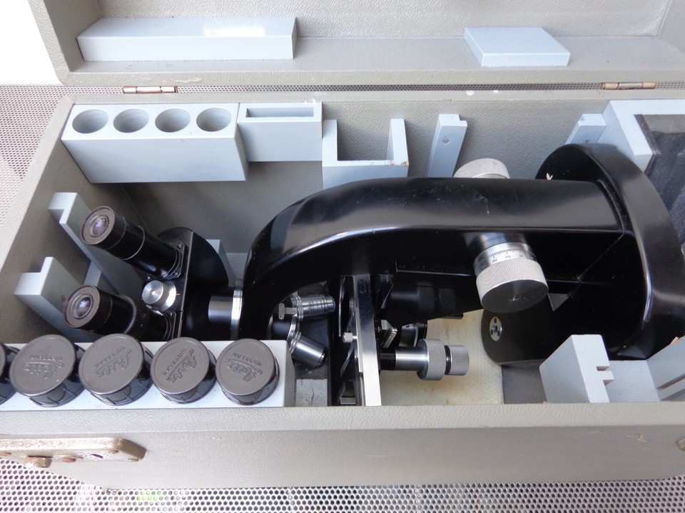 leitz wetzlar microscope 510229 with case 4x | eBay