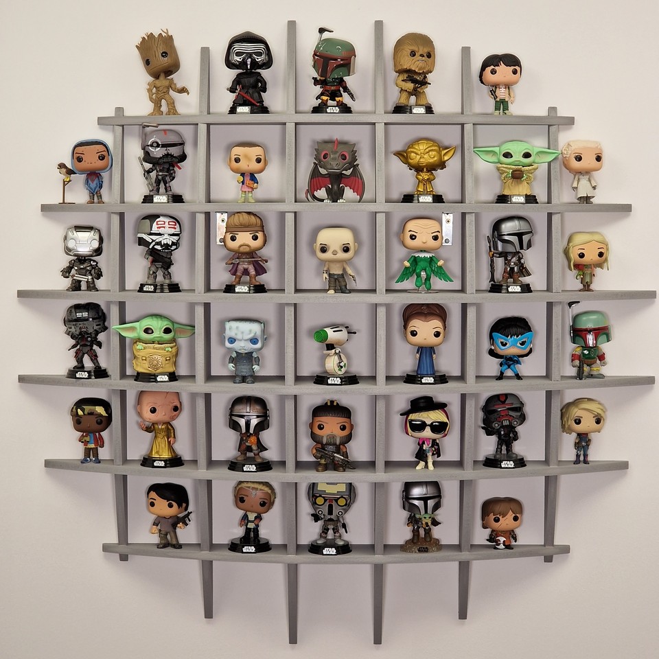 Funko Pop Display Shelf, Custom Round Wall Display Unit, MDF, Pop Vinyl ...