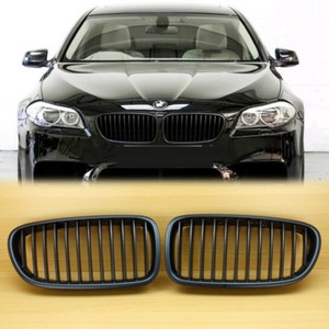 Matte Black Kidney Grill Schwarz BMW F10/F11 Sedan Touring 520d 530d ...