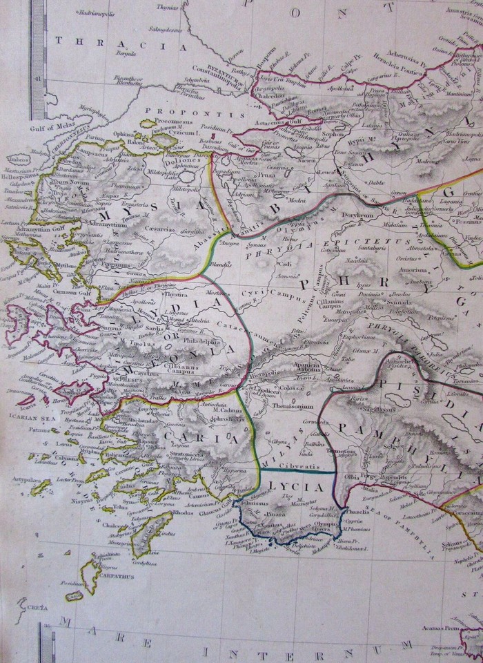 ancient Turkey Cyprus Asia Minor Phrygia Lydia c.1830 SDUK detailed ...