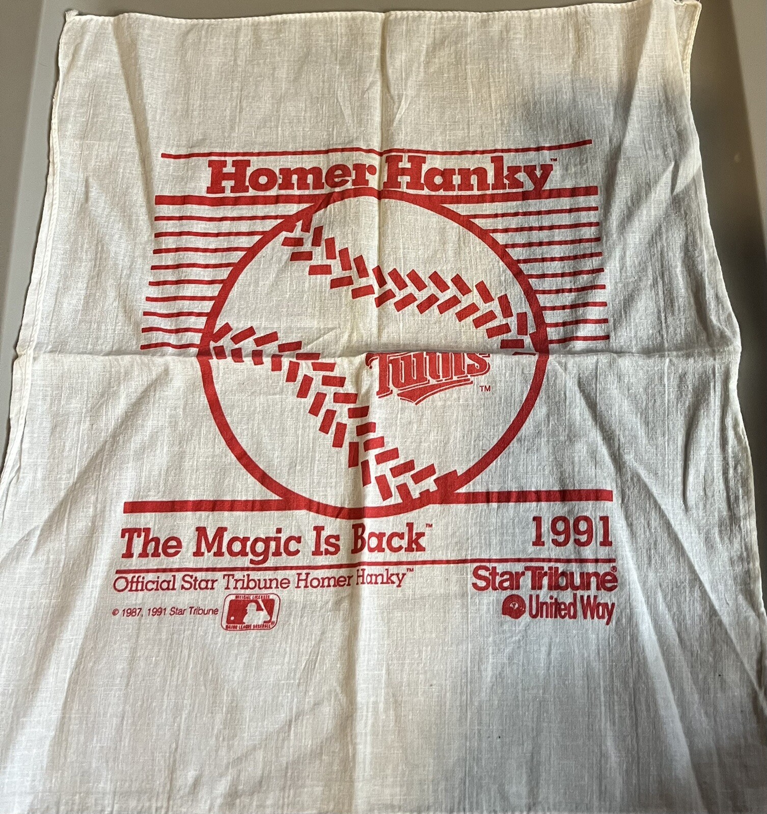 Minnesota Twins 1991 World Series Champions Lot Homer Hanky And Hat | eBay