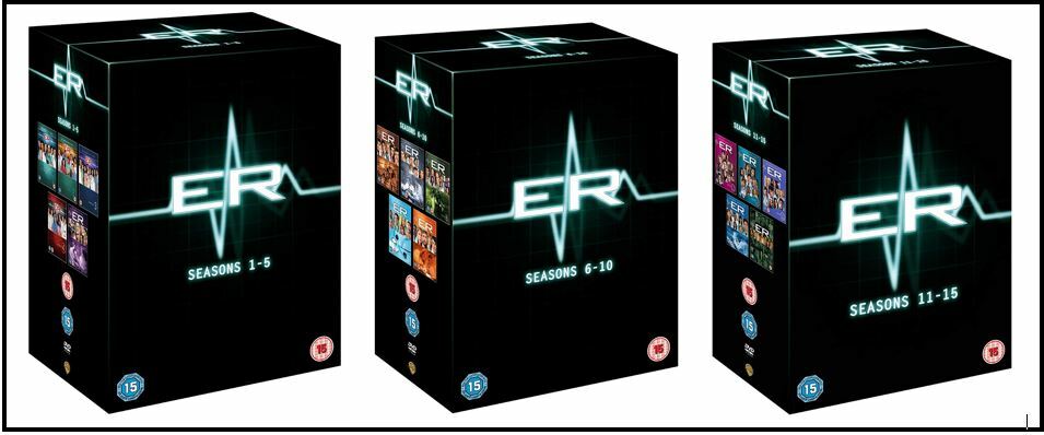 ER COMPLETE SERIES COLLECTION 1-15 GEORGE CLOONEY DVD BOX SET 93 DISC ...