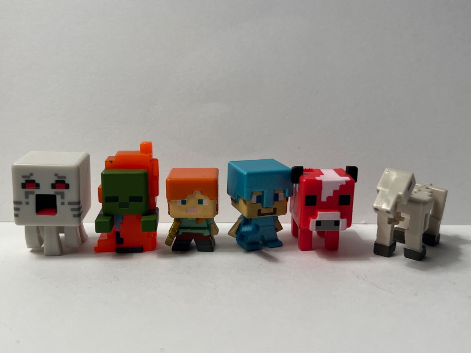 MINECRAFT Series 3 Mini Figures Lot of6: Skeleton Horse, Mooshroom ...