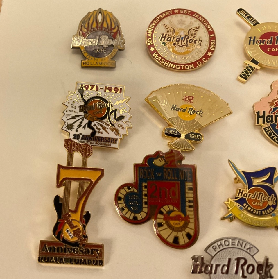 Hard Rock Cafe Lot of 14 Anniversary Pins Vintage pre-1999 | eBay