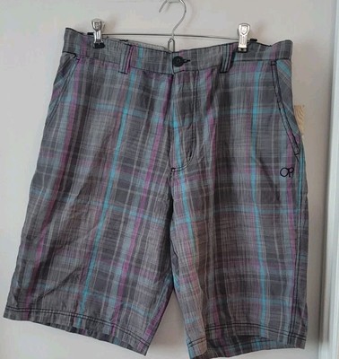 Ocean Pacific Shorts Mens Sz. 36 Gray Plaid Op Pockets Vtg. NWTOS ...