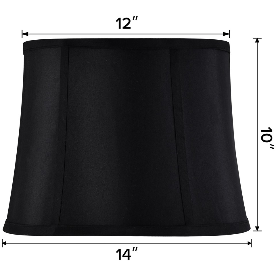 GOSO Medium Black Drum Lamp Shade for Table Lamps Floor Lamp-12x14x10 ...
