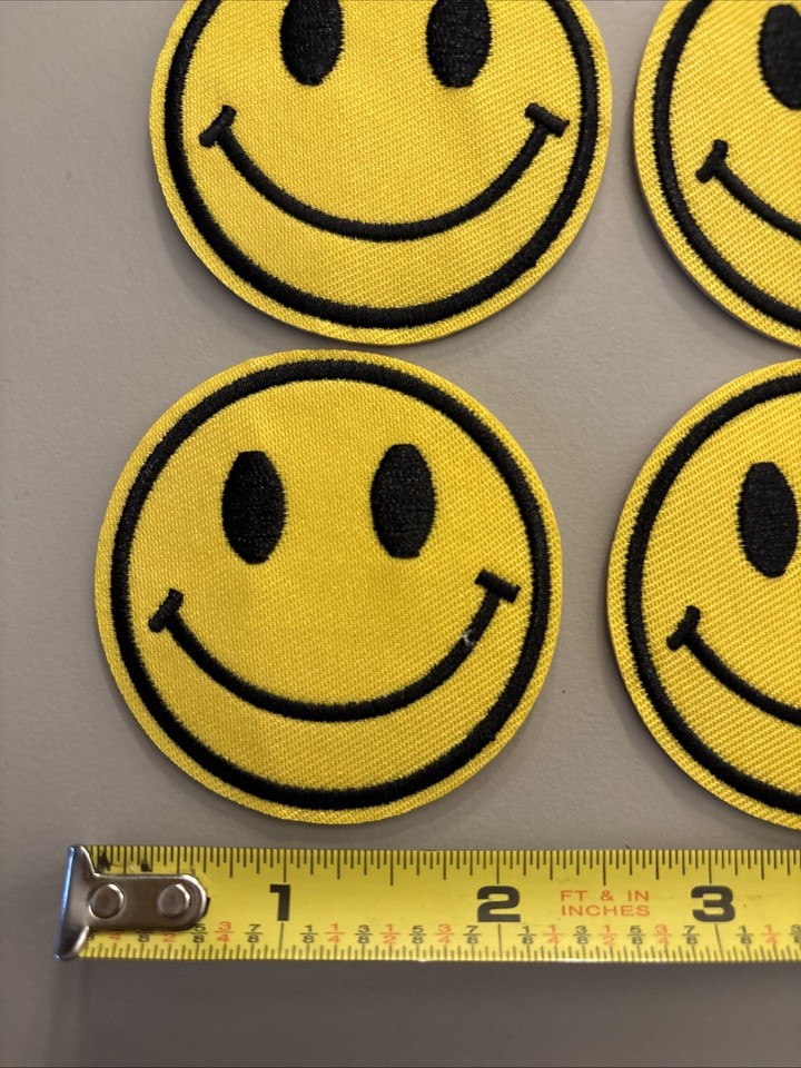 5 Pc Lot - Smiley Face (Iron on patch) Happy / Yellow / Killer / Hiking ...