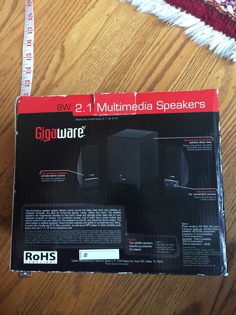 8w Gigaware 2.1 Multimedia Computer Speakers for sale online | eBay