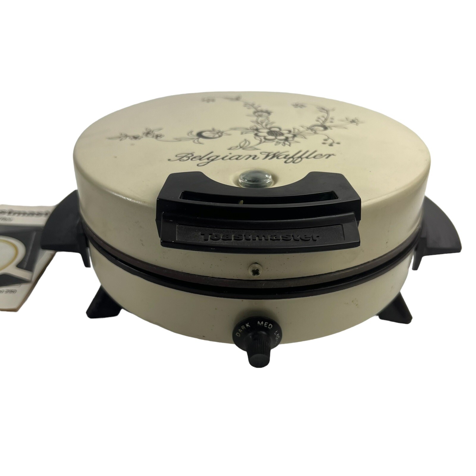 Vintage Toastmaster Belgian Waffler Round Floral Nonstick Model 250 ...