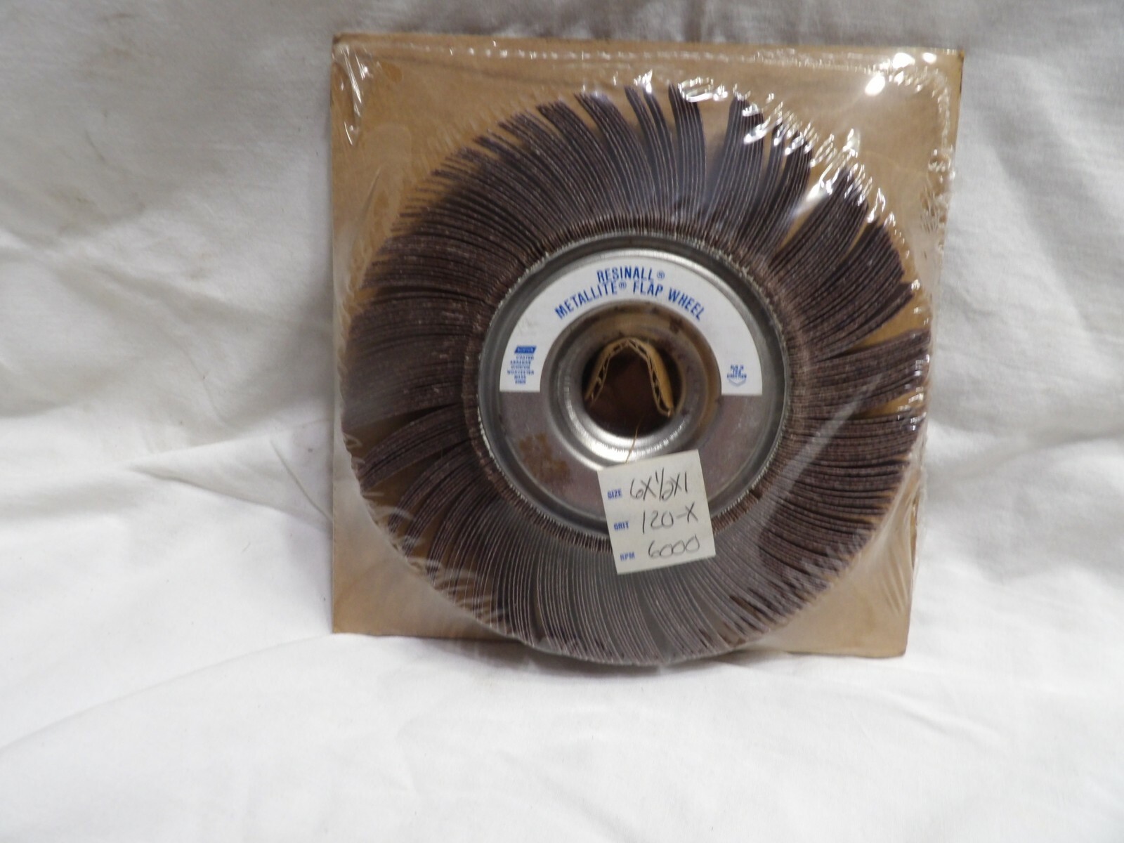Norton R281 Resinall Metallite Flap Wheel 6" x 1/2" x 1" 120-X Grit RPM ...