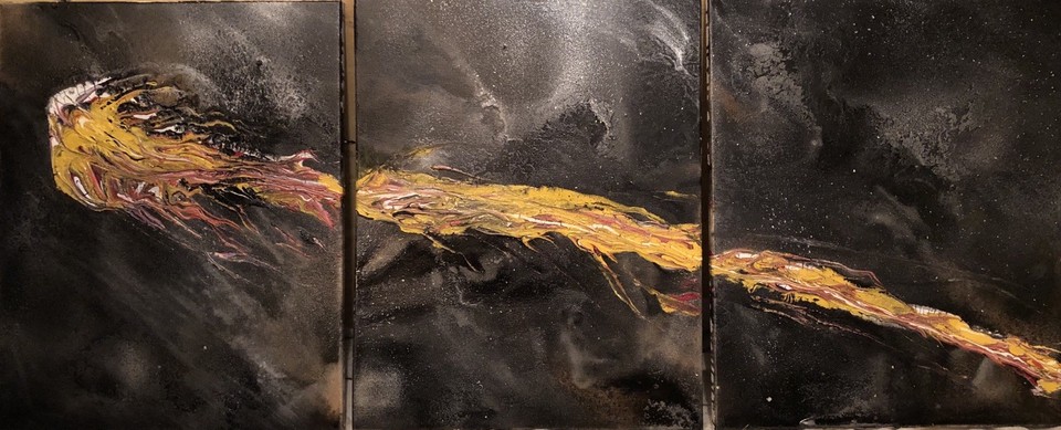 “Fireball ”, Original Abstract Art Canvas Painting Oils | eBay