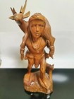 Vintage Large Sculpture Statue Igorot Tribe Wood Carved Warrior Hunter ...