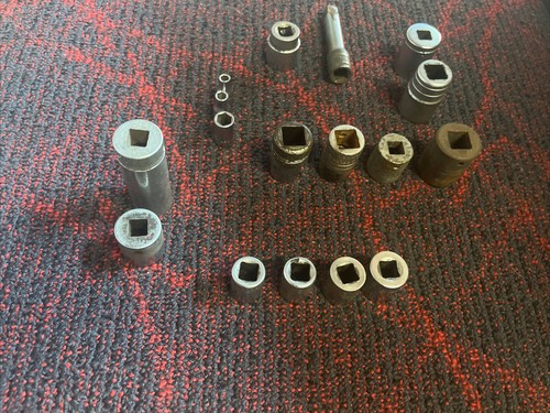 Vintage Lot (17) USA Mixed Sockets Plomb, Craftsman, Easco, Armstrong ...