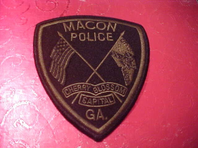 MACON GEORGIA POLICE PATCH SHOULDER SIZE UNUSED GREEN BLACK | eBay