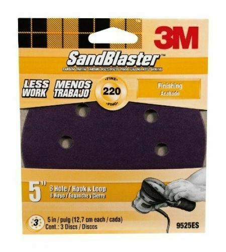3M Sandblaster Sanding Discs 5 in X 8hole 220 Grit 3/pack for sale ...