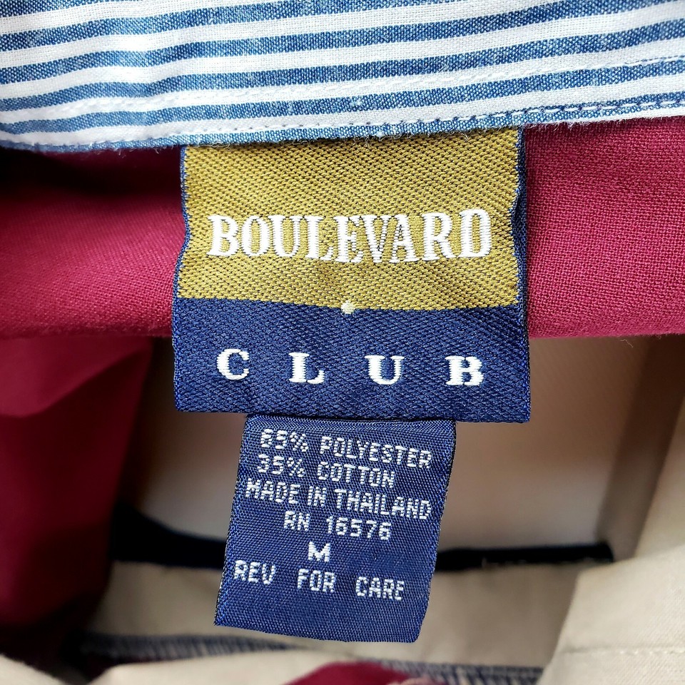 VINTAGE Boulevard Club Polo Shirt Sz M Color Block Striped | eBay