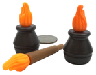 Playmobil Fire Pot Dark Grey Base & Flame & Hand Held Torch Fire K20 | eBay