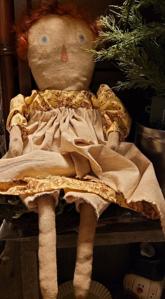 HANDMADE PRIMITIVE RAG DOLL ANN | eBay
