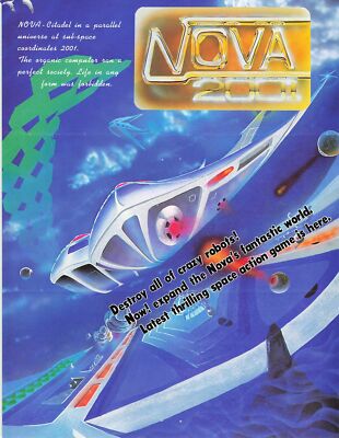 1980s NOVA 2001 Video Game Machine Promo Flyer Rare Arcade Universal USA INC | eBay
