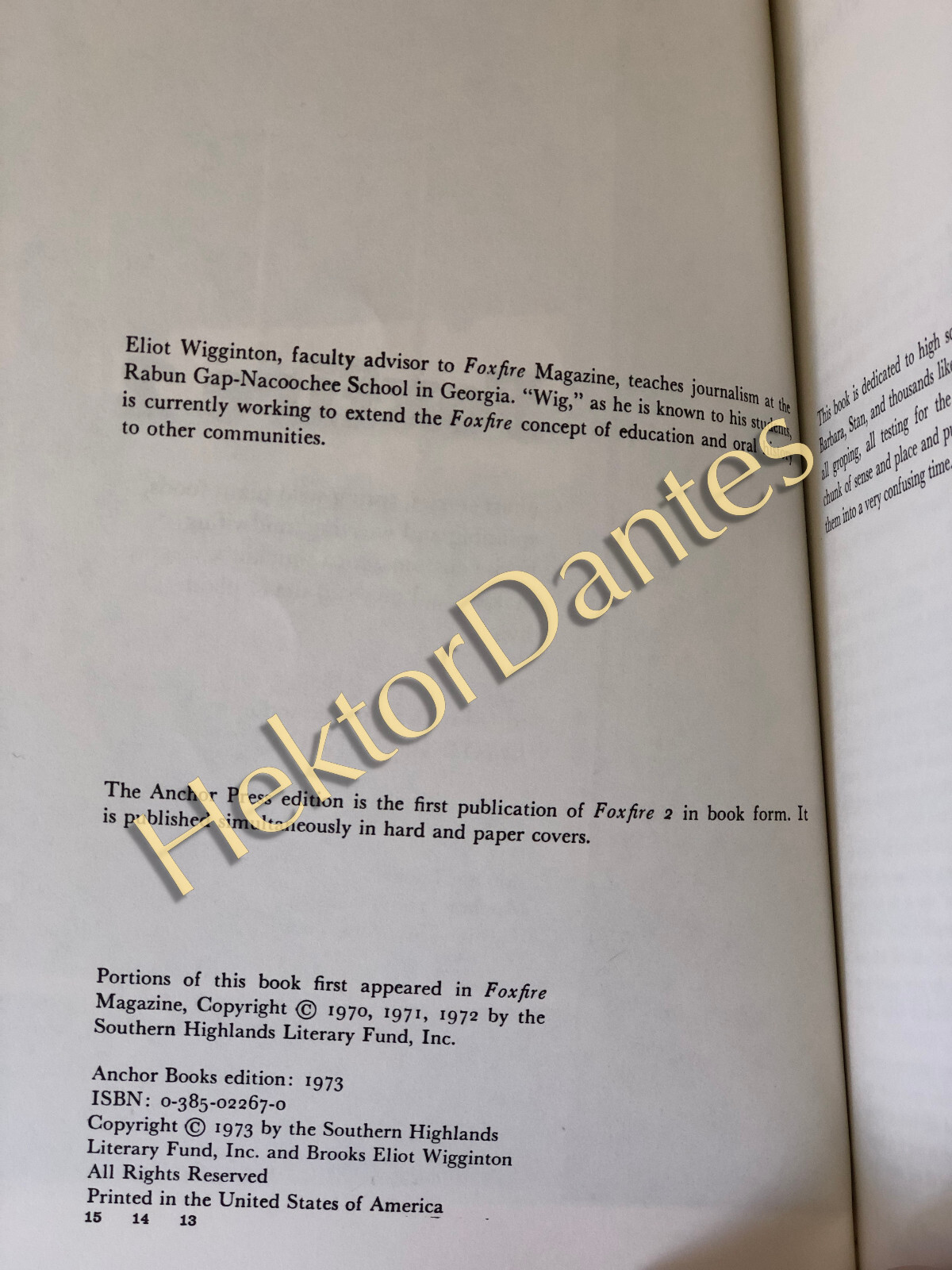 Foxfire 2 by Eliot Wigginton (1973, Softcover) | eBay